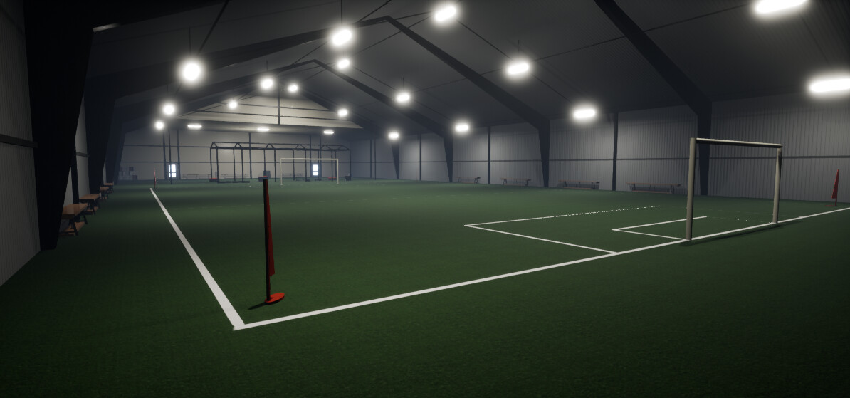 ArtStation - UE4 Indoor Football Field