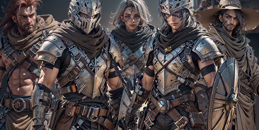 ArtStation - 325 Desert Punk Costume Fashion Battles in 4K - Design ...