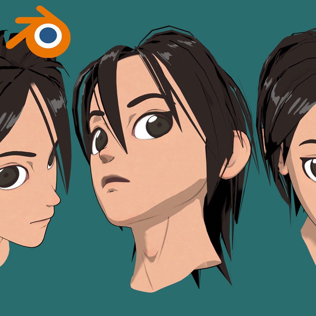 ArtStation - Anime style 3d character