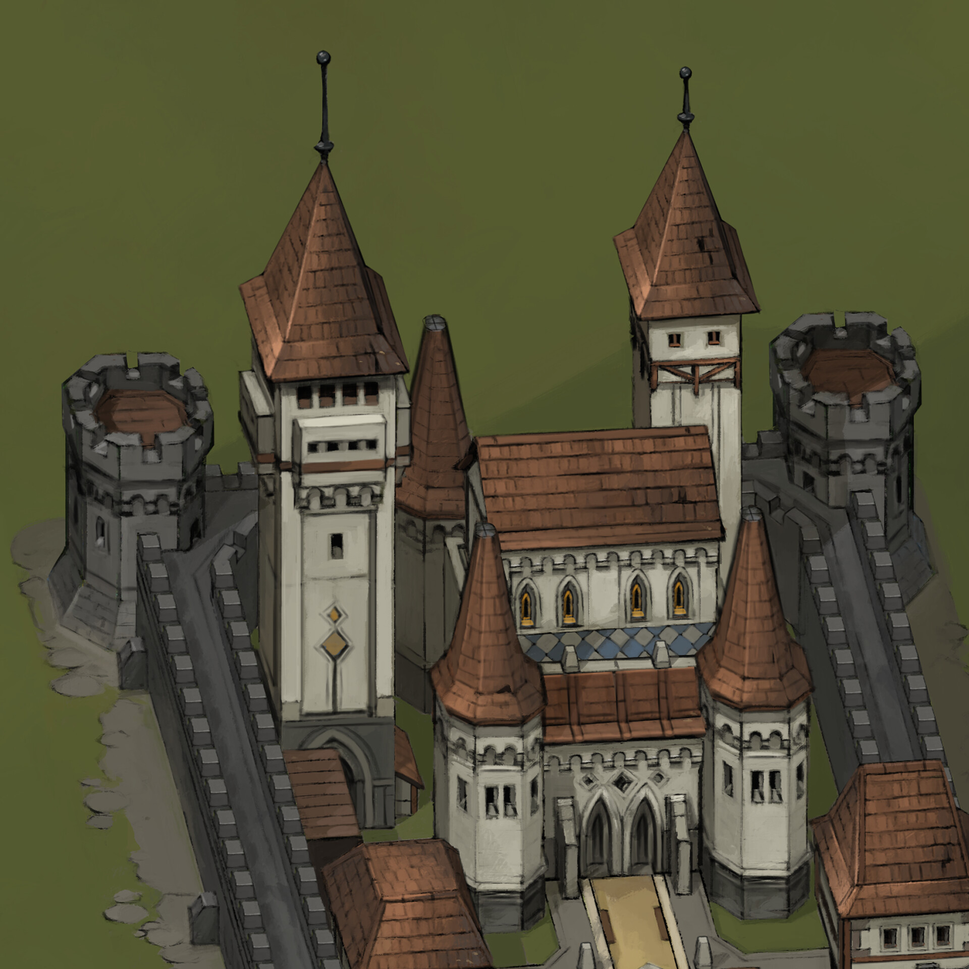 ArtStation - People castle_concept art