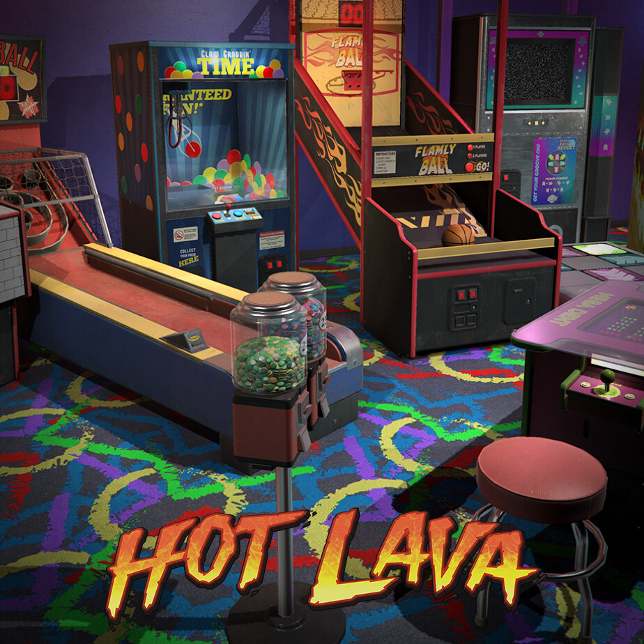 ArtStation - Hot Lava Arcade Props