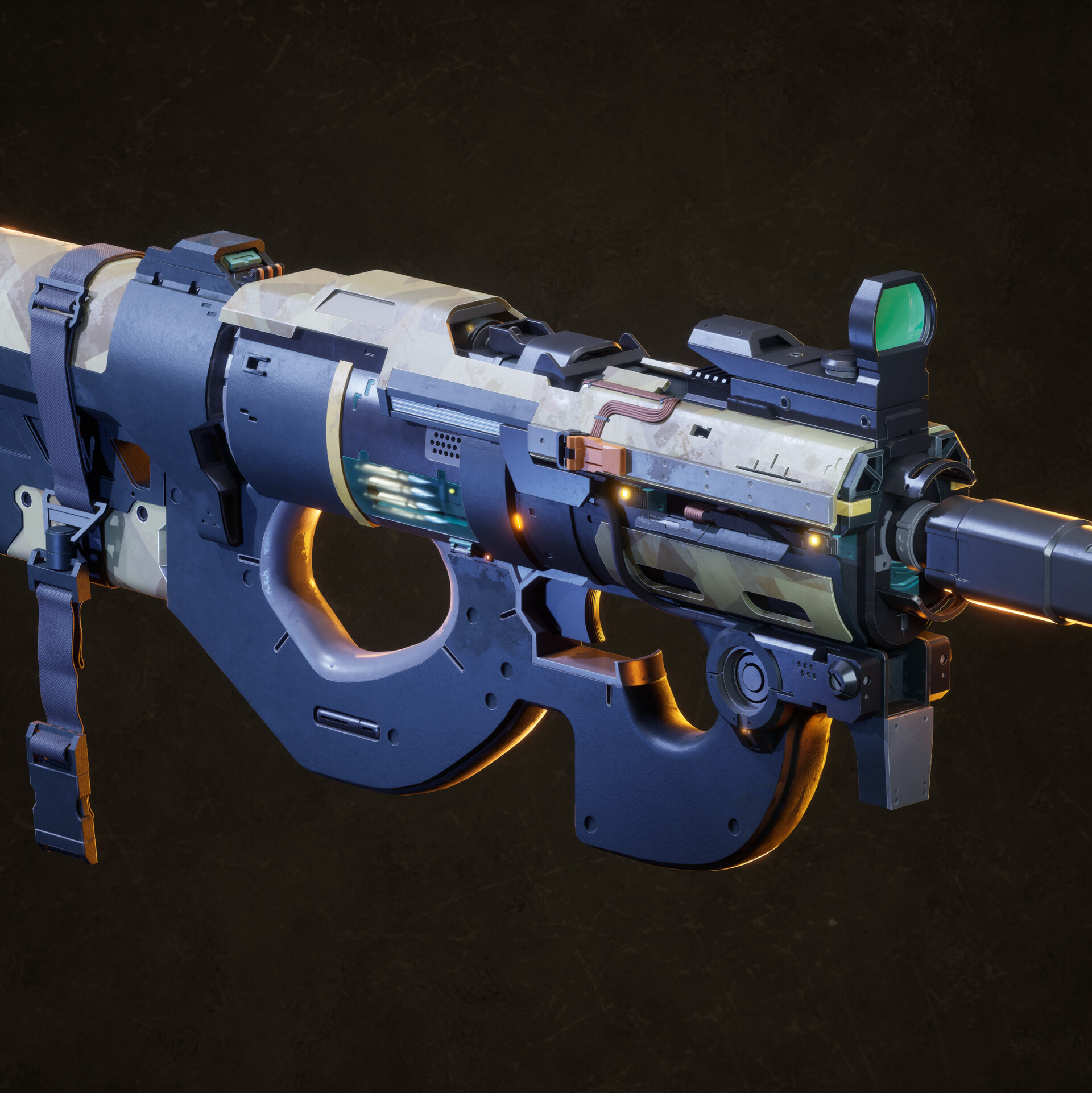 ArtStation - P90 Weapon Prop - Elijah McNeal Fan Art