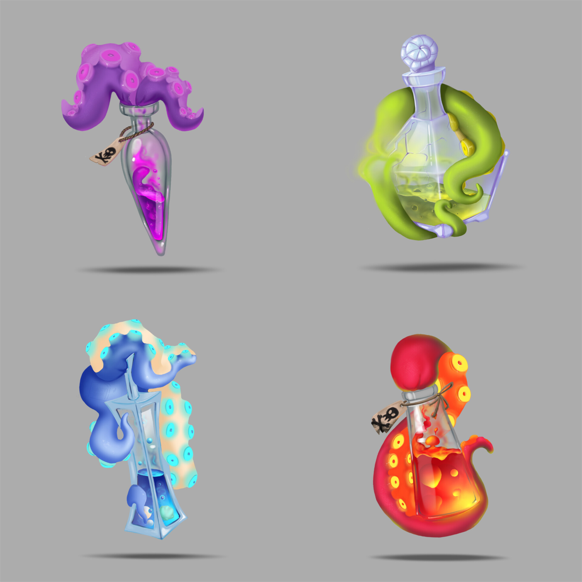 ArtStation - Magic flask (octopus)