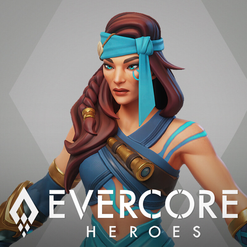 ArtStation - EVERCORE HEROES - ORIA BASE SKIN
