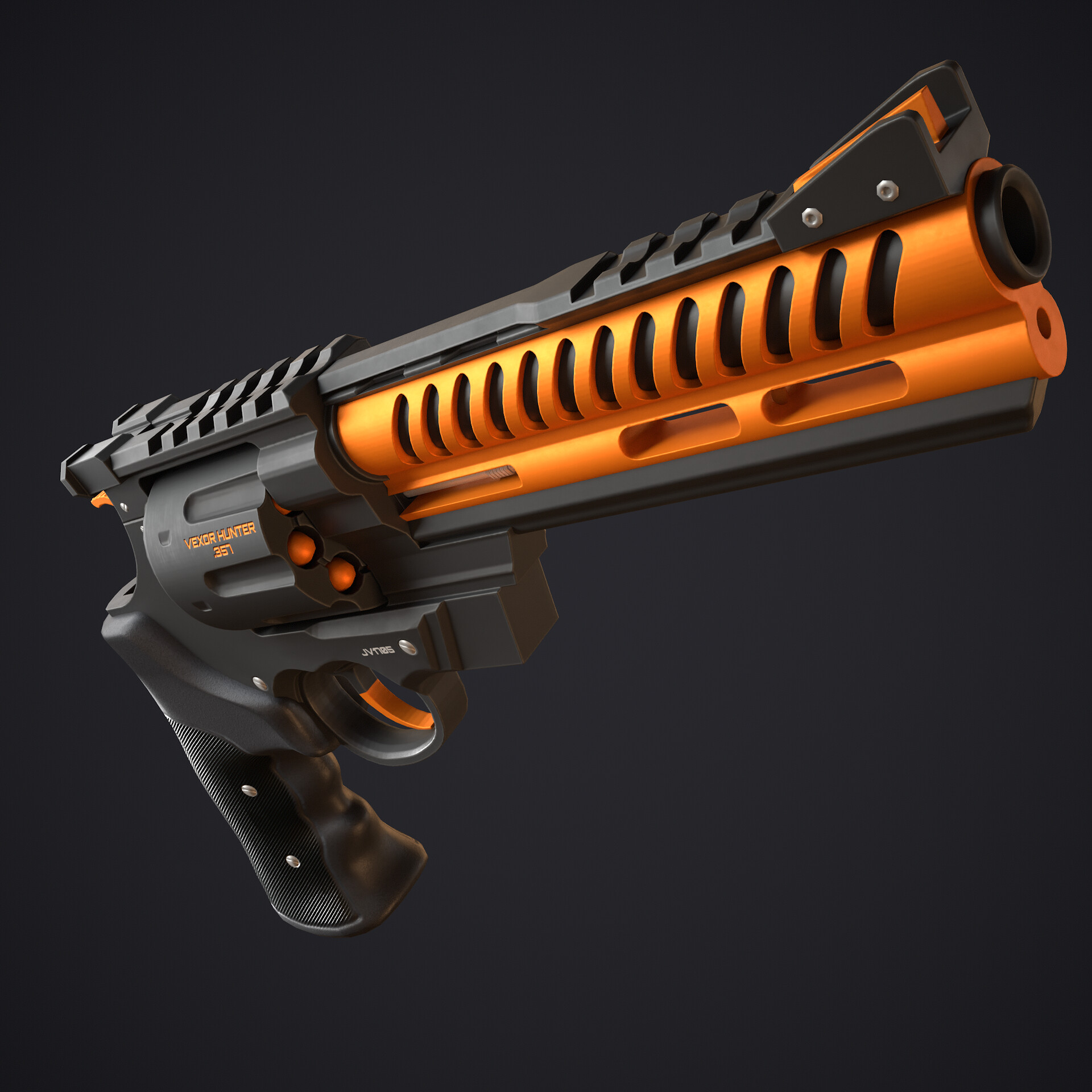 ArtStation - Vexor Hunter .357 Revolver - Game Ready Weapon - LODS