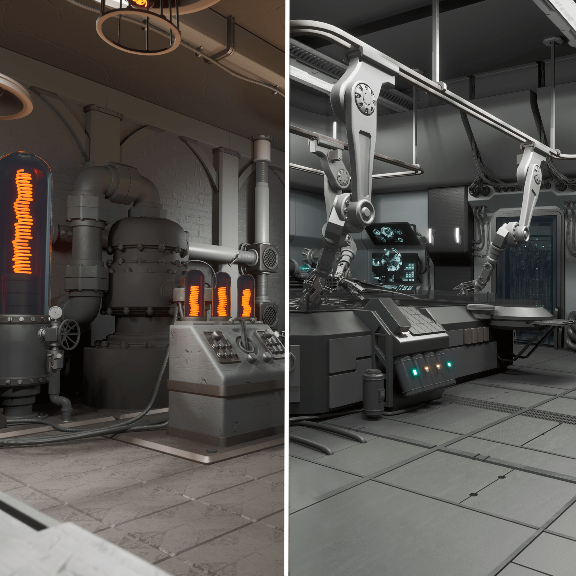 ArtStation - Sci-fi & Steampunk rooms