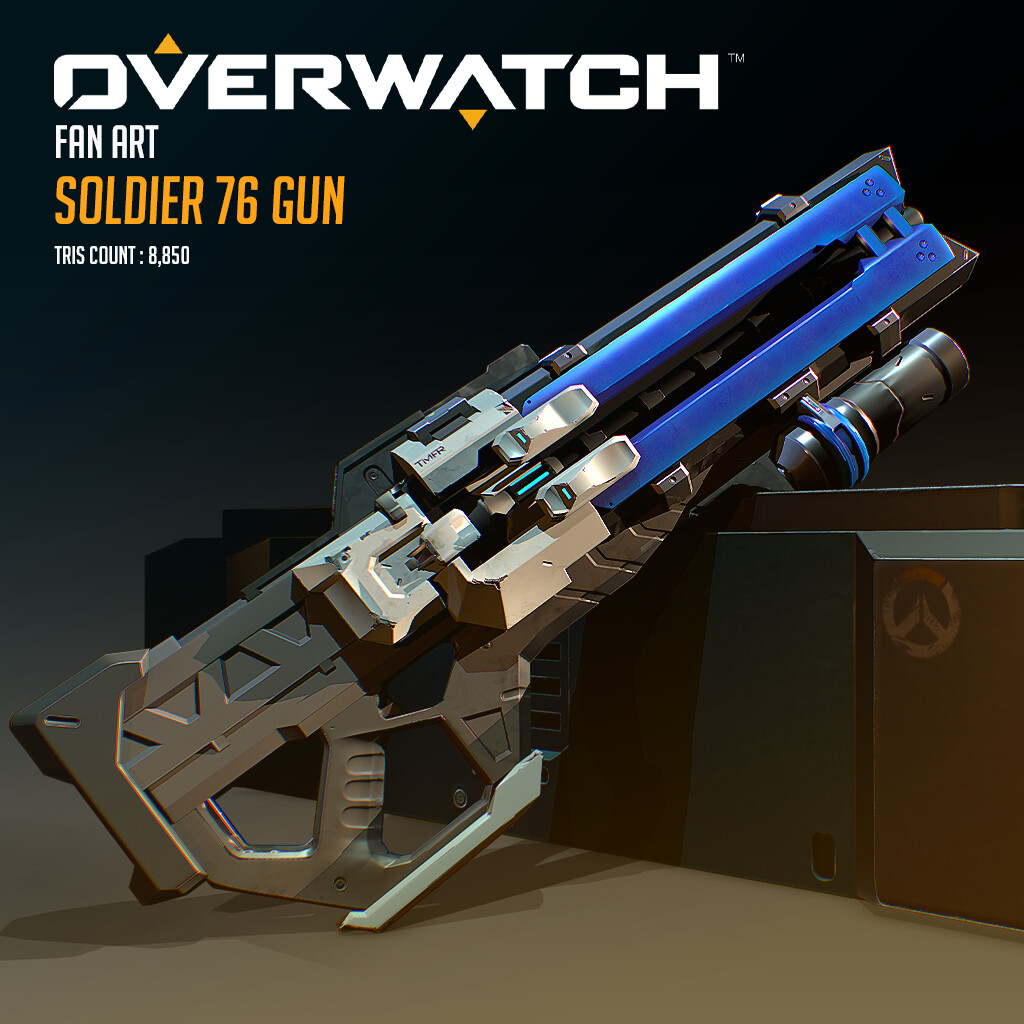 ArtStation - SOLDIER 76's Pulse Rifle - Overwatch Fan-Art