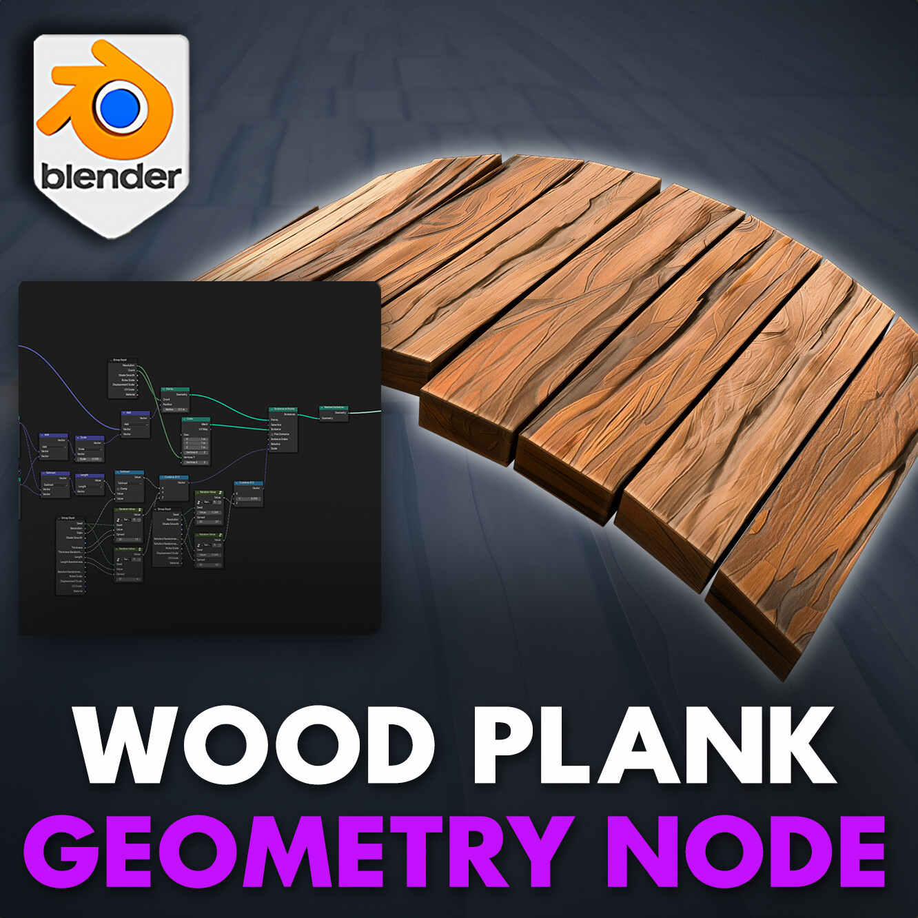ArtStation - Blender 4 Wooden Planks Geometry Node