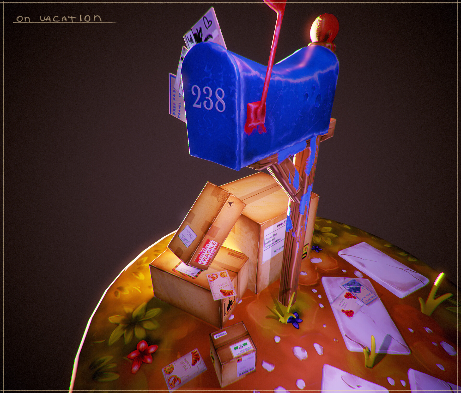 ArtStation - Blue Little Mailbox