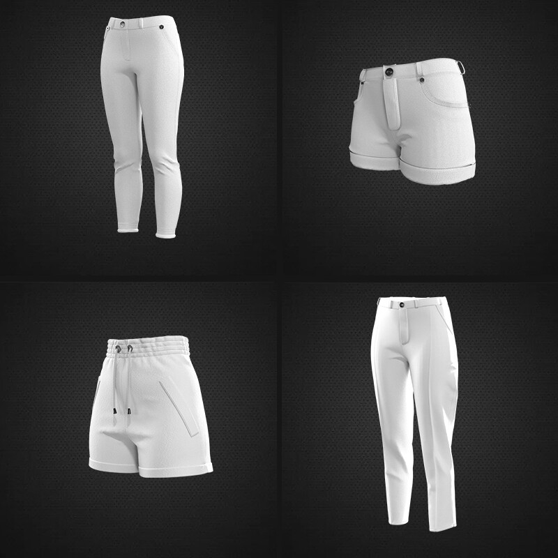 ArtStation - 27 BASIC WOMEN'S CLOTHES PACK / Marvelous Designer / CLO3D ...