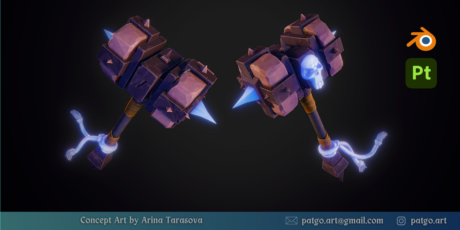 ArtStation - The Chaotic Hammer - Prop Study