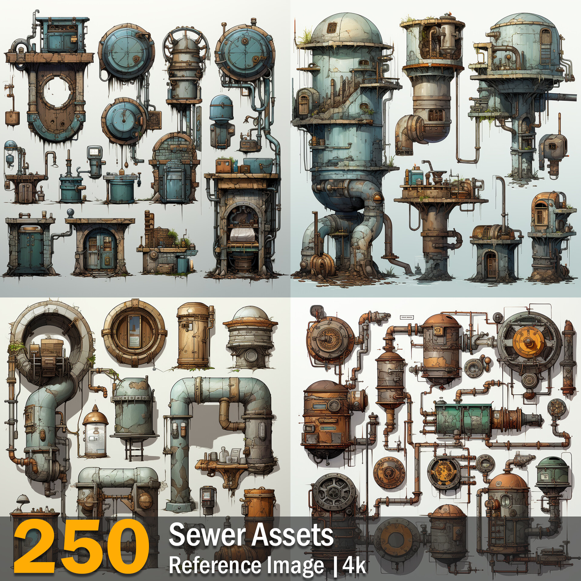 ArtStation - Sewer Assets | Reference Images | 4K