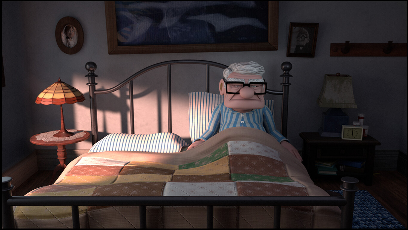 ArtStation - Escena de Up-Carl Recien Levantado