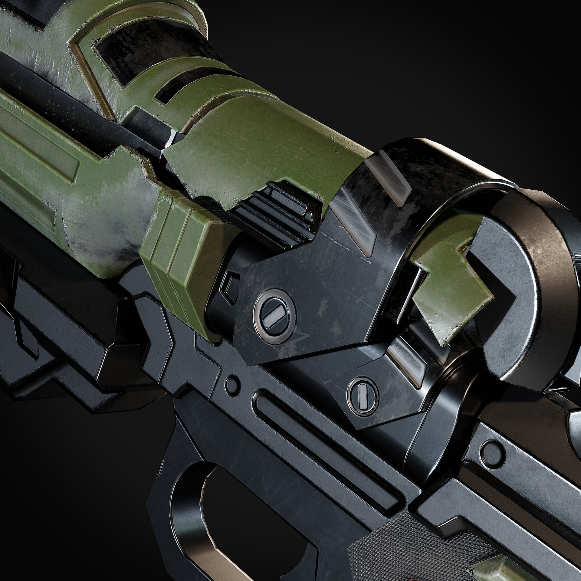 ArtStation - Green Sci-fi Gun