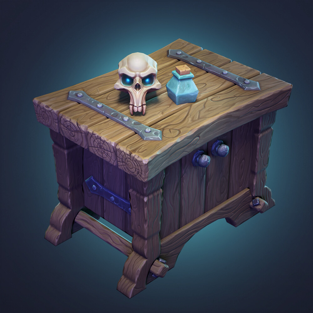 ArtStation - Stylized Writing Desk