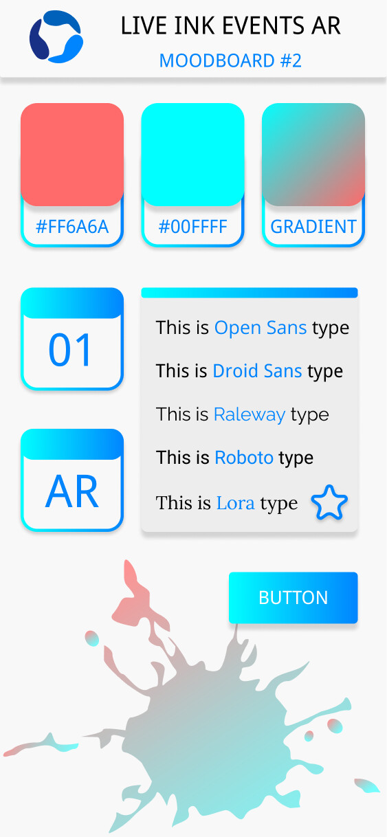 ArtStation - Live Ink Events AR app UI/UX design (Figma)