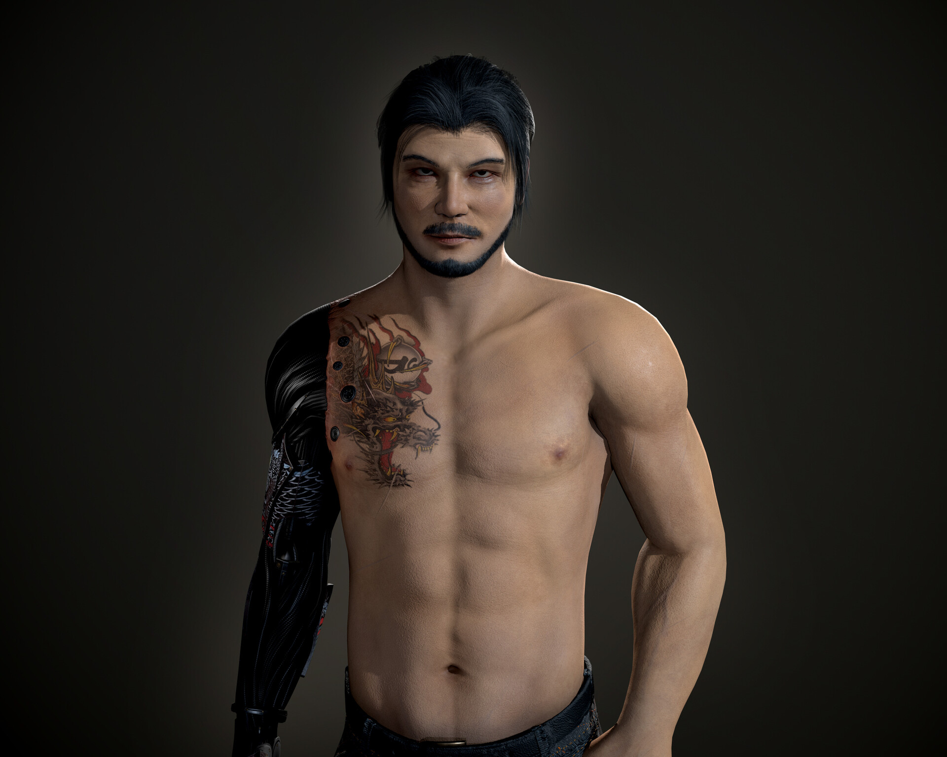 ArtStation - Deus Ex style Yakuza gangster