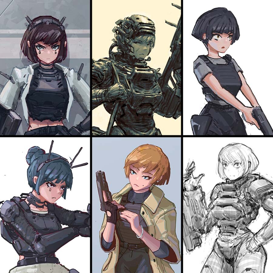 ArtStation - Girls with guns