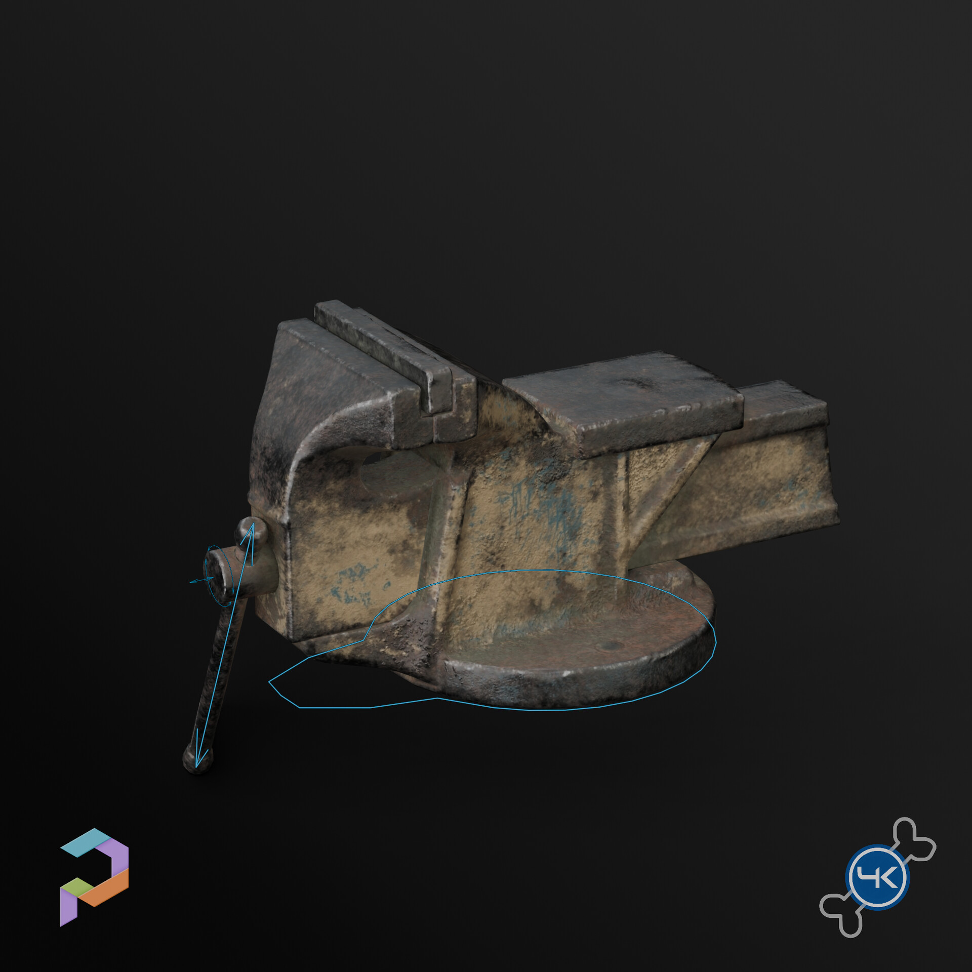 ArtStation - Bench vice rigging