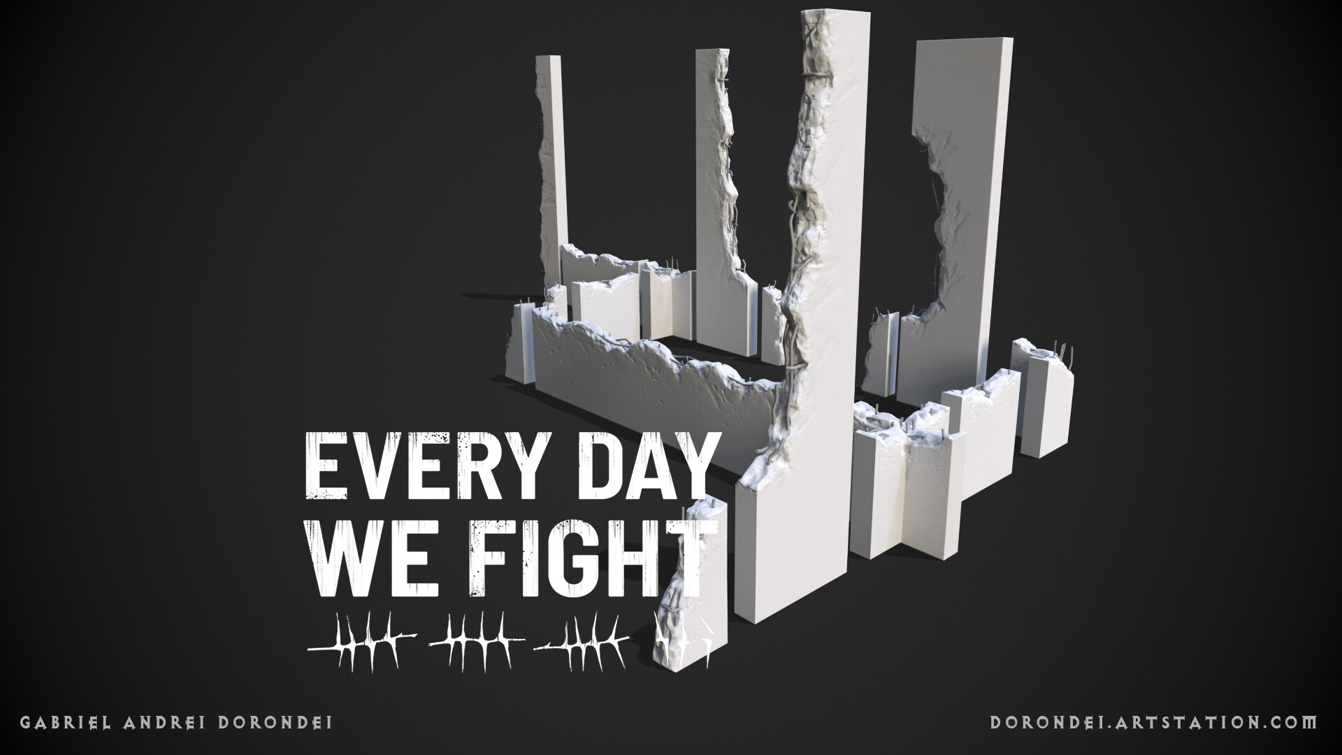 ArtStation - Modular Destroyed Walls