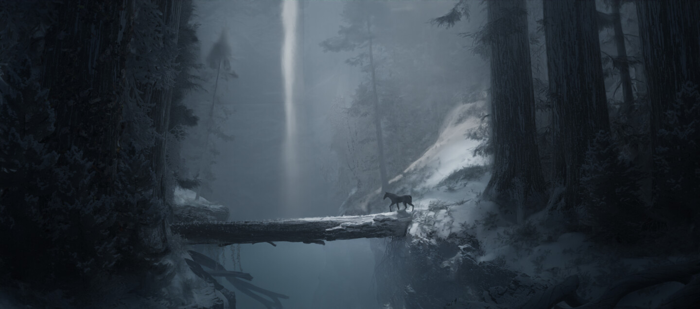 ArtStation - Winter bridge