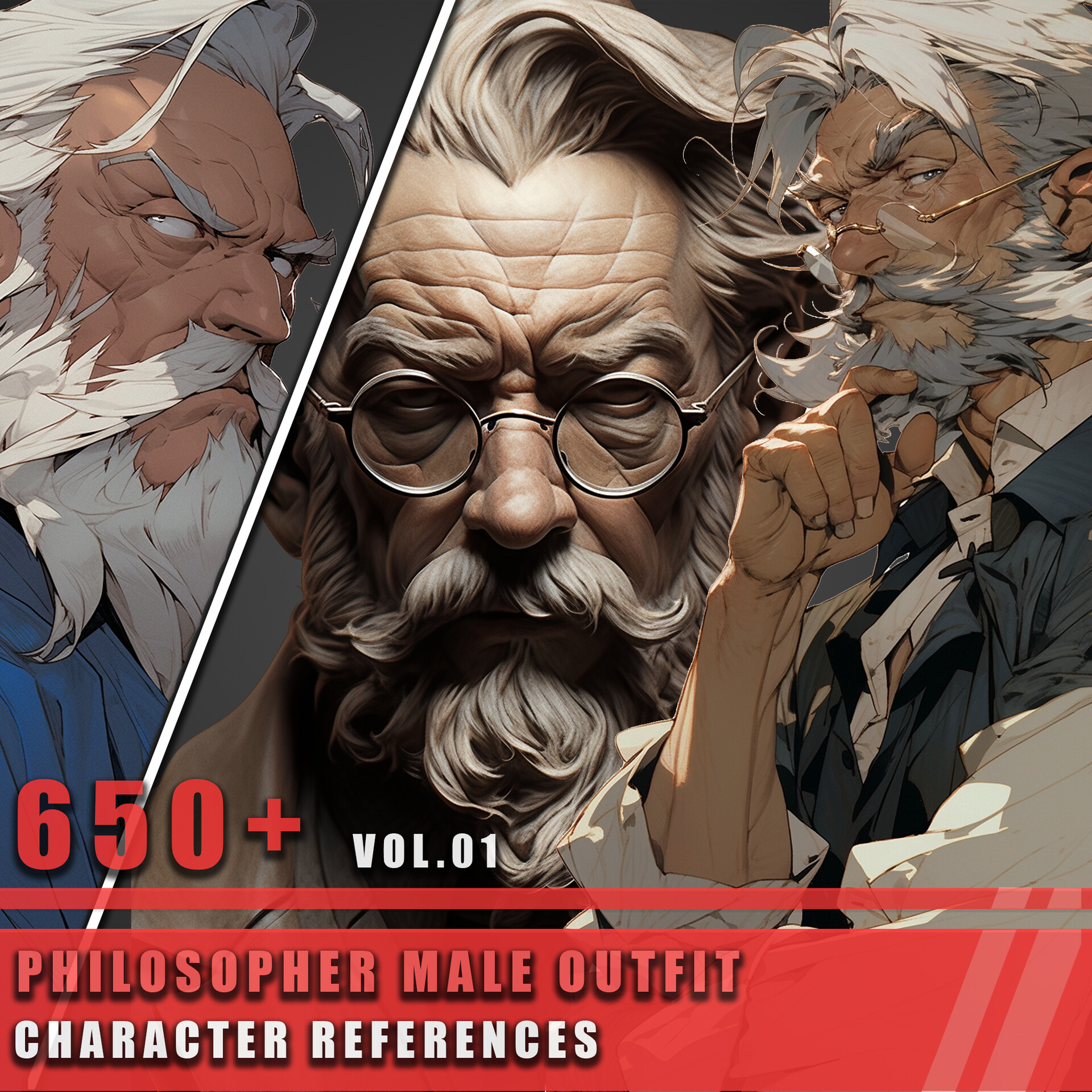 ArtStation - 650+ Philosopher Male Outfit - Character References Vol.01