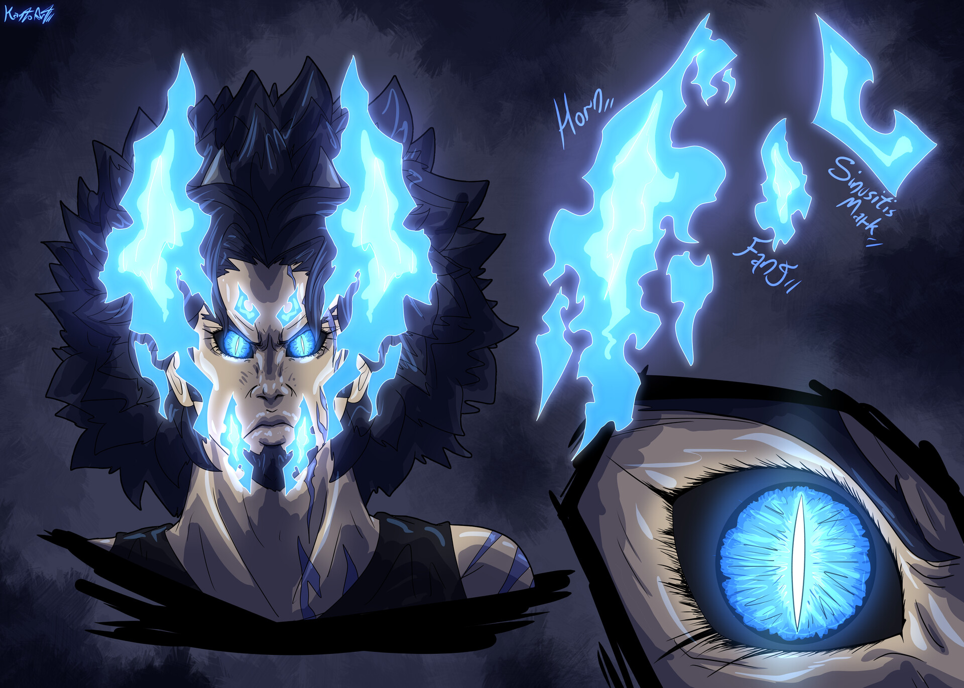 ArtStation - Kiyo - Rage Demon Flaming Concepts