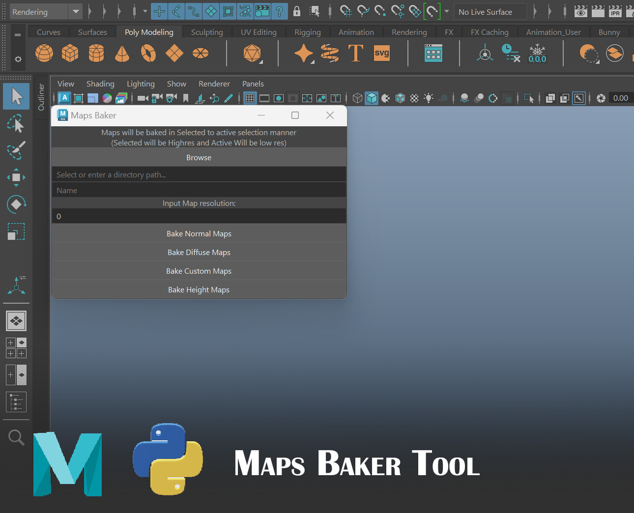 ArtStation - Maya Python Tool(Maps Baker Tool)