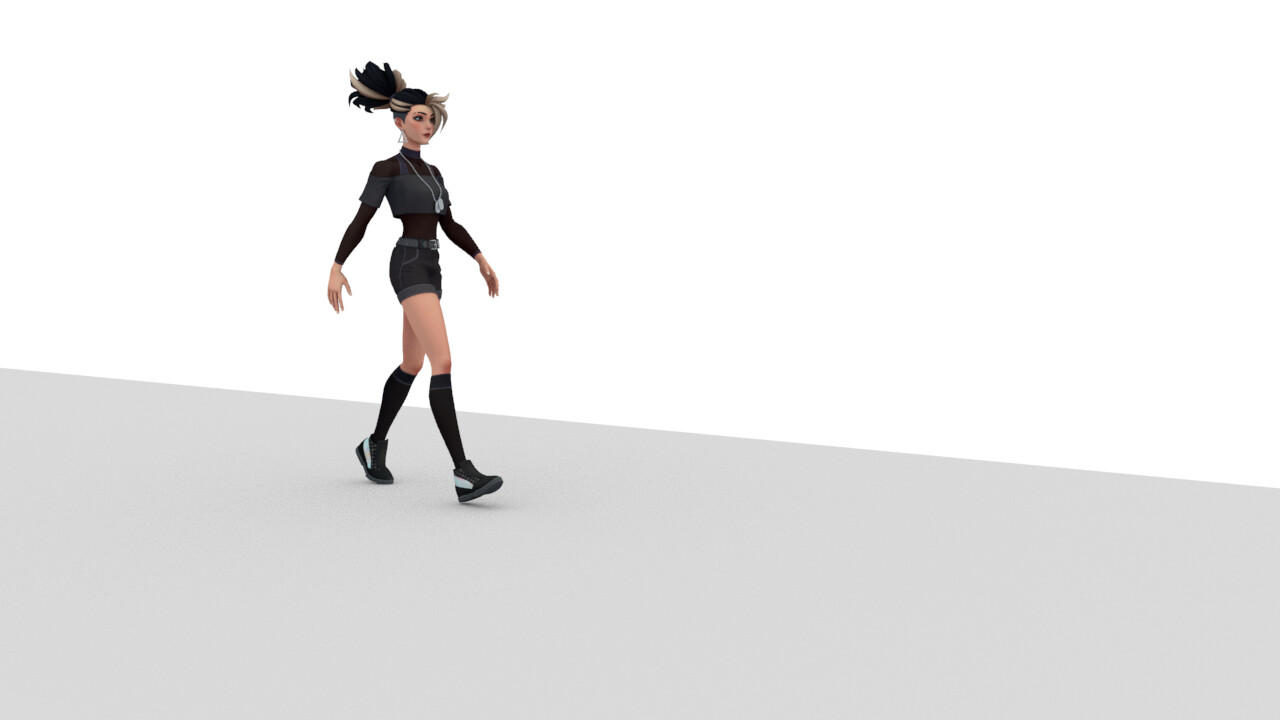 ArtStation - Akali - Progressive Walk Animation