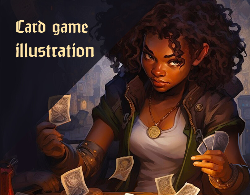 ArtStation - Ilustration for card game «Card player»