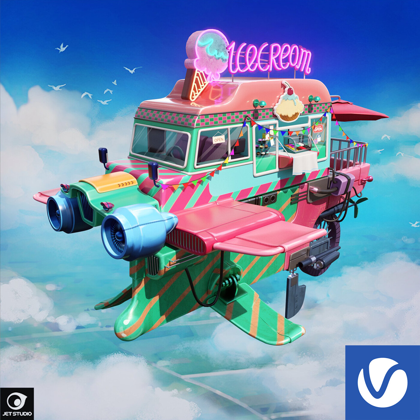 ArtStation - Ice cream van