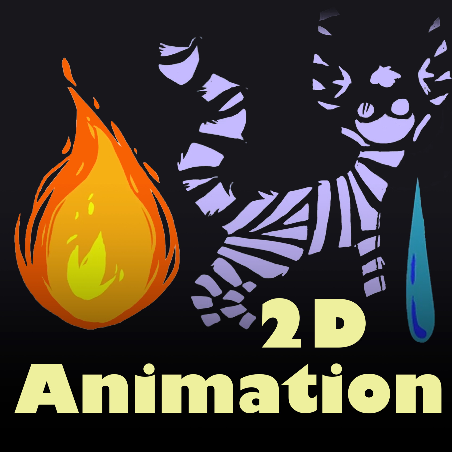ArtStation - 2D Animation - Fire, Water, Dispersion, Balls, Walk