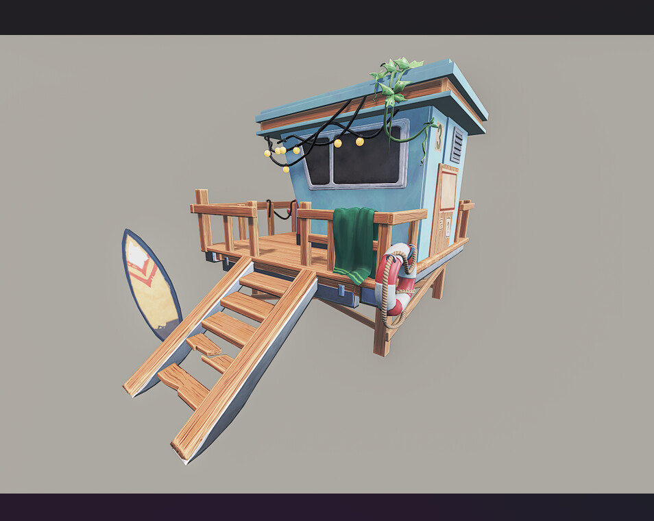 ArtStation - Lifeguard Hut