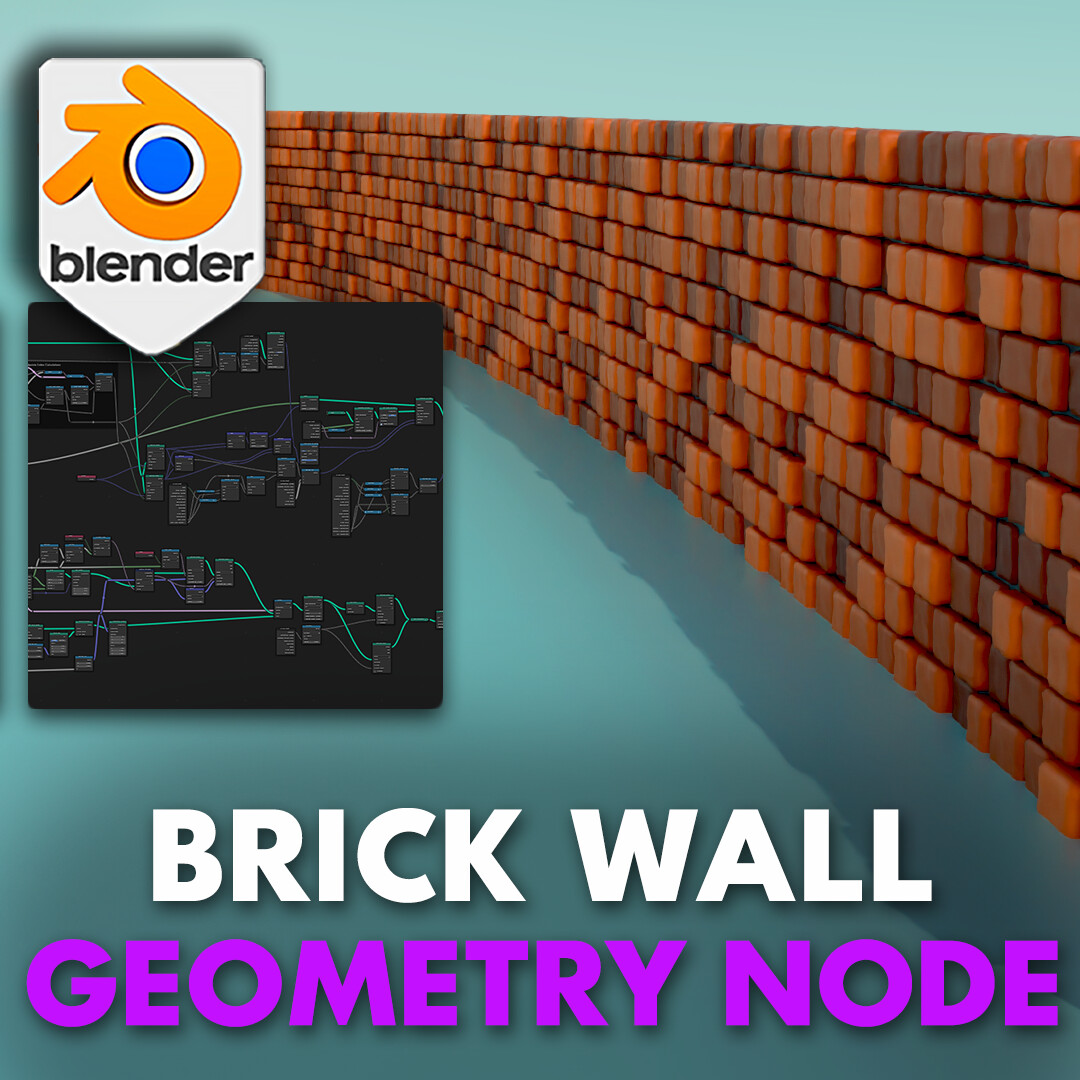 ArtStation - Blender 4 Geometry Node Brick Wall Generator