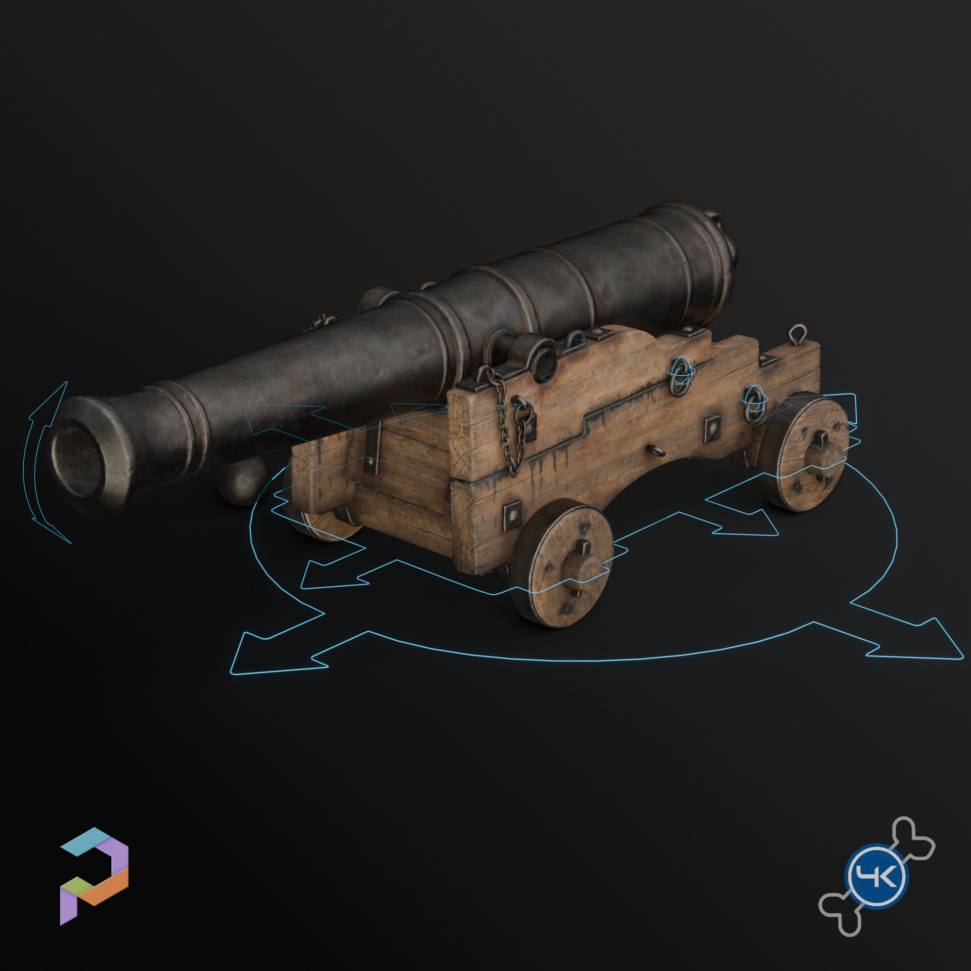 ArtStation - Cannon rigging