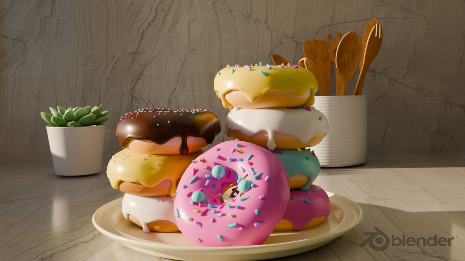 ArtStation - Donuts: My first blender animation