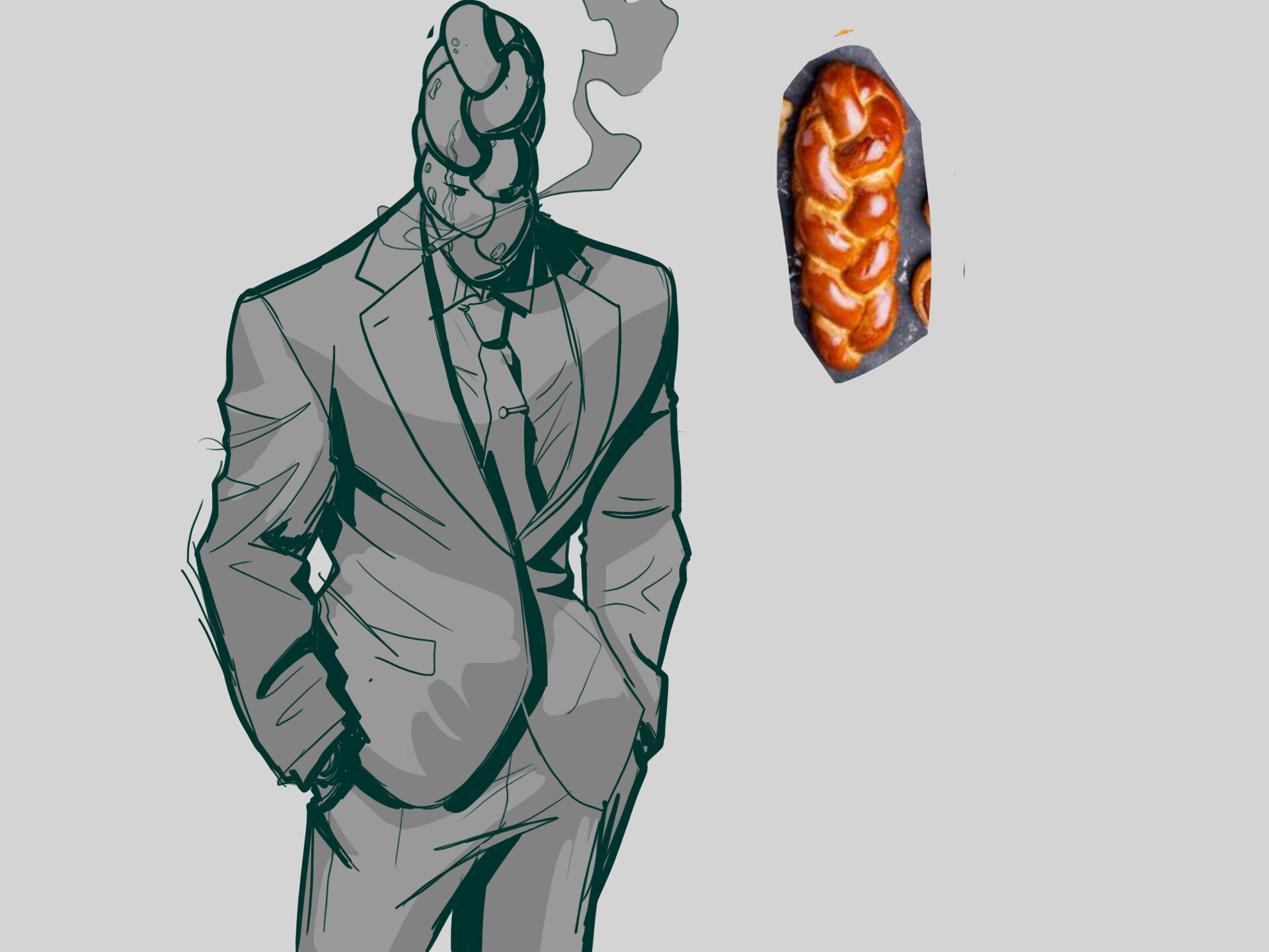 ArtStation - concept art (bread mafia characters )