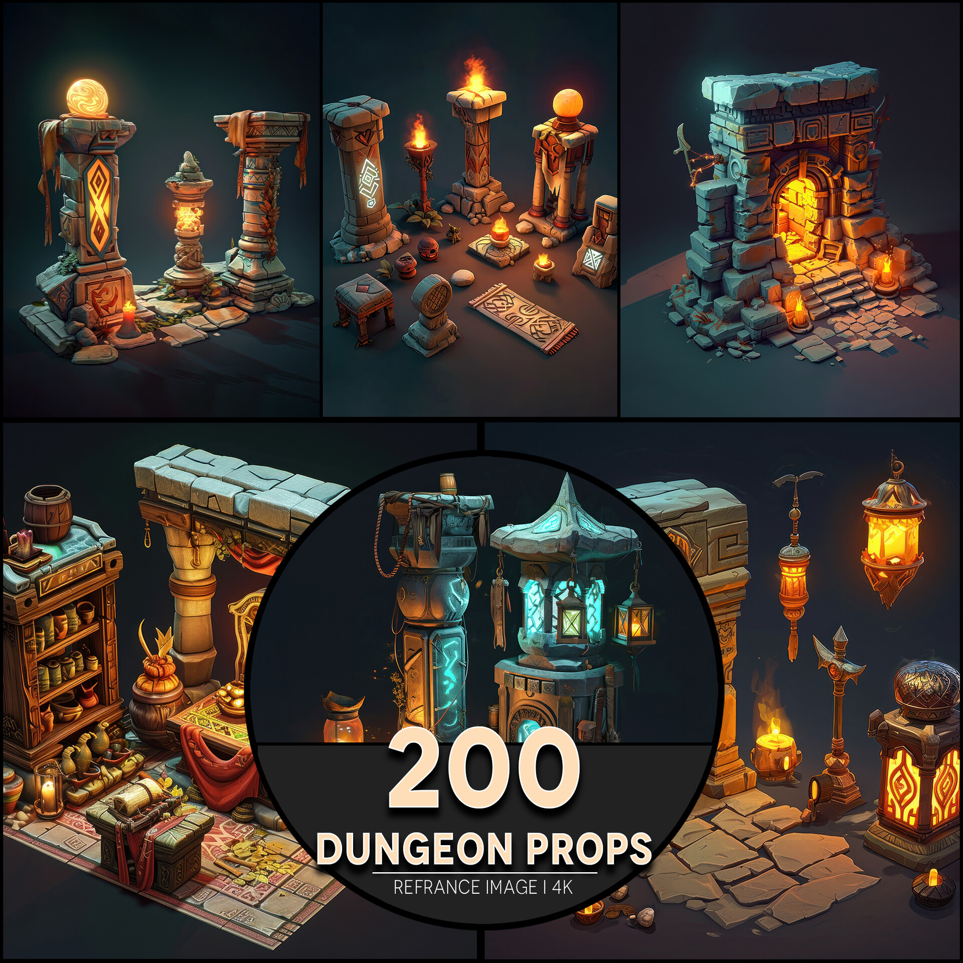 ArtStation - Dungeon props 4K Reference/Concept Images