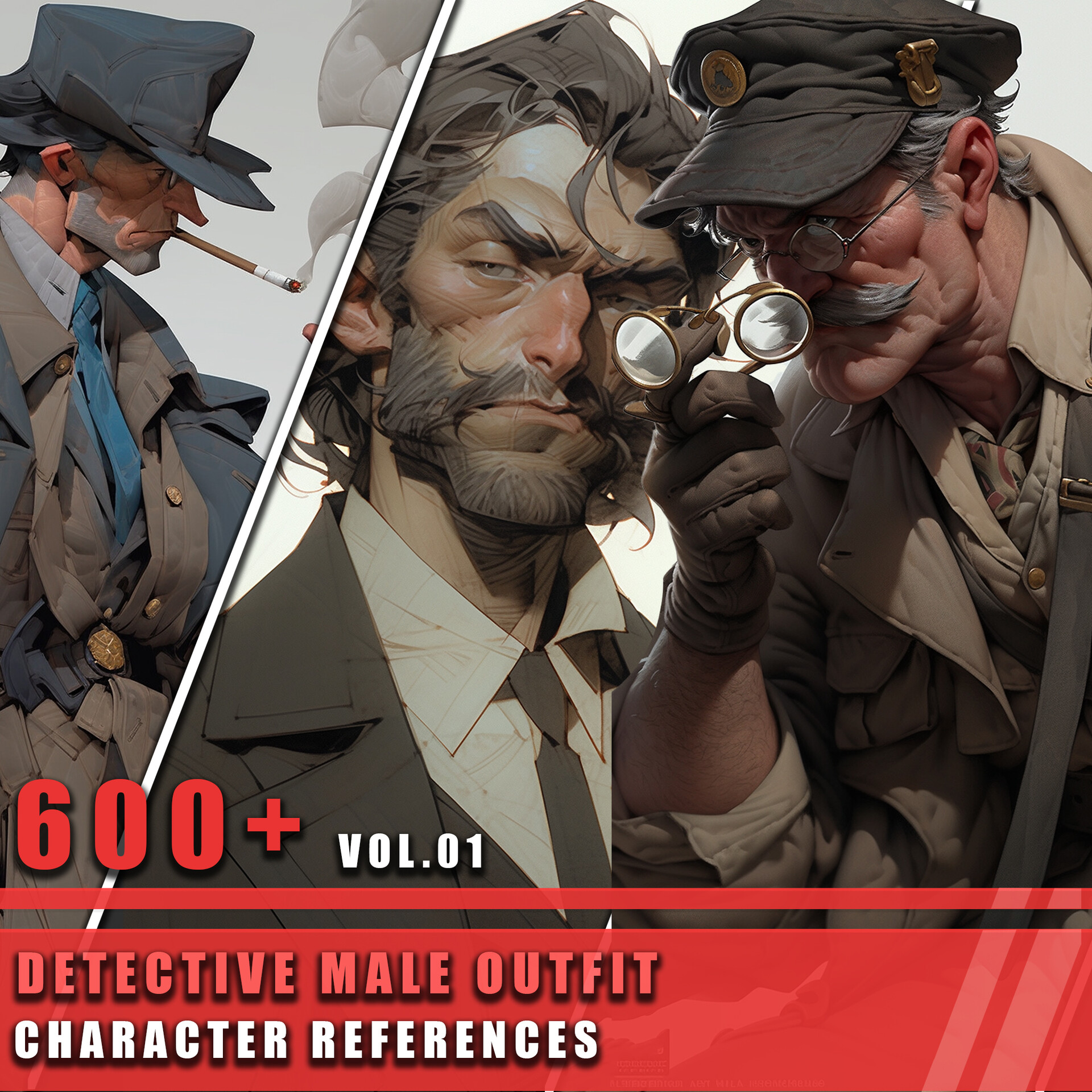 ArtStation - 600+ Detective Male Outfit - Character References Vol.01