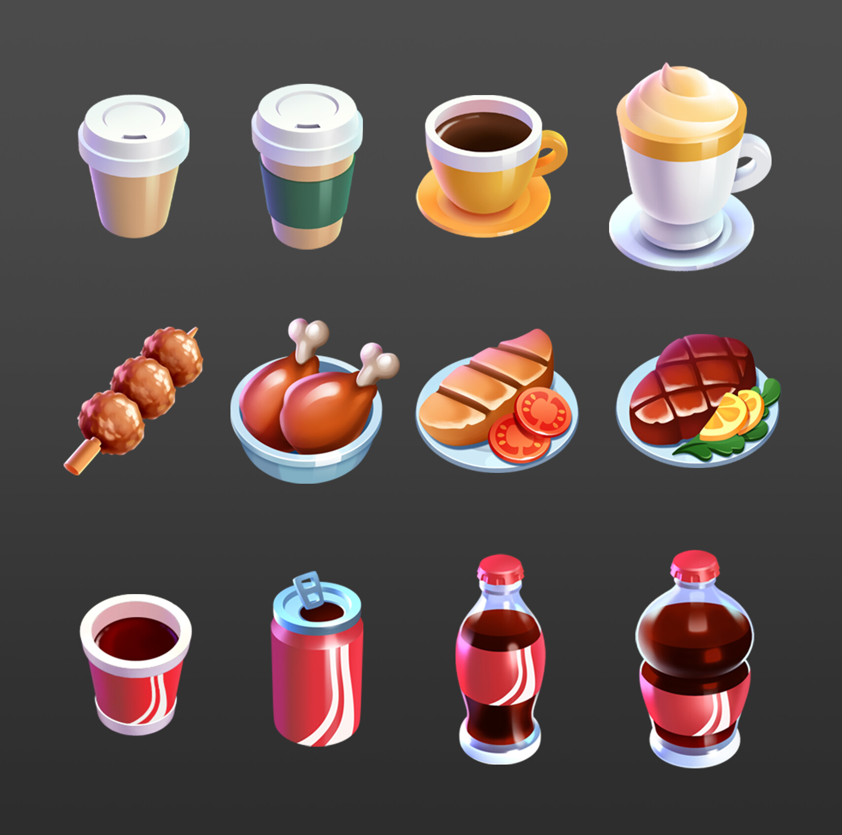 ArtStation - 2D Icons for Casual Merge Game