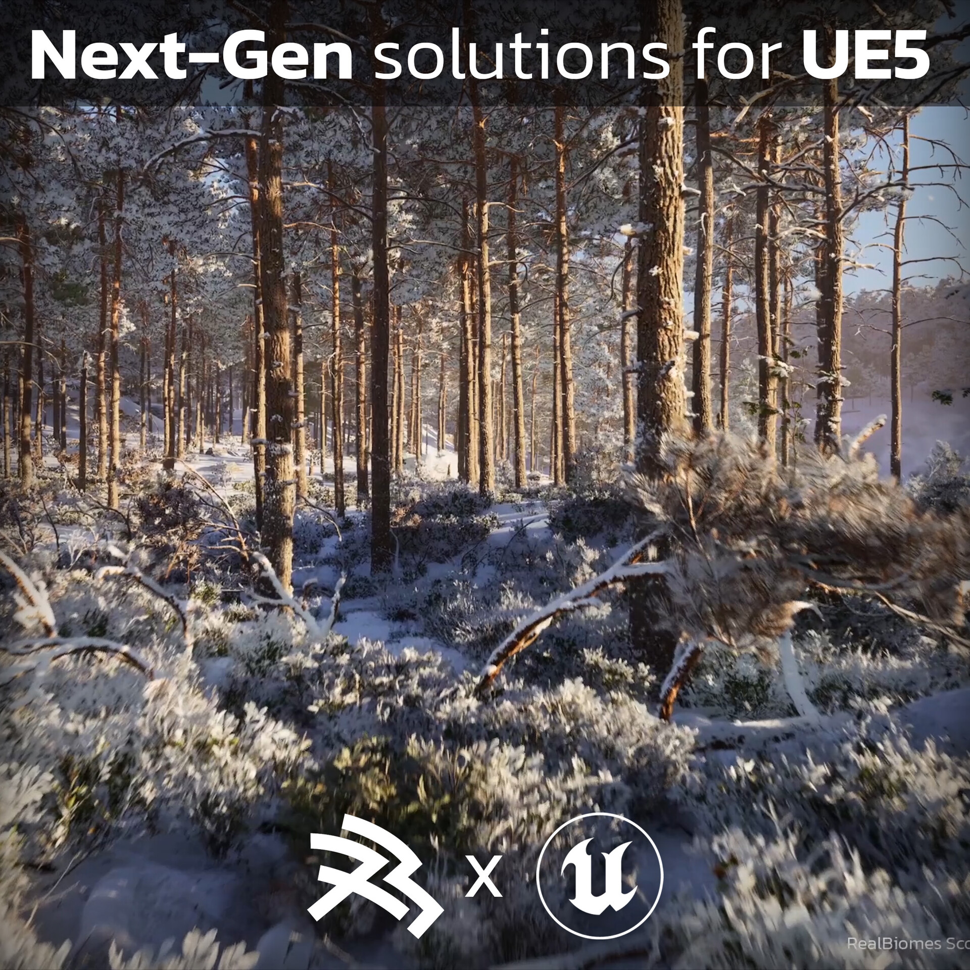 ArtStation - Walkthrough in the snow | RealBiomes Scots Pine Forest Biome Next-Gen UE5.3