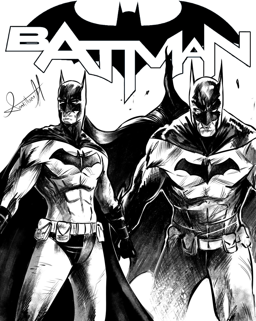 ArtStation - Batman practices / illustration