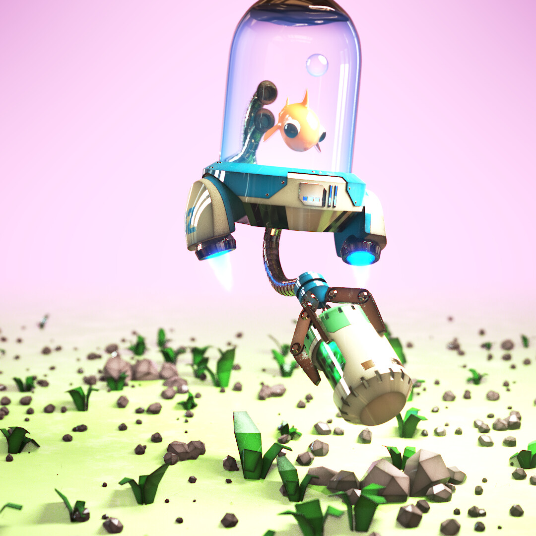 ArtStation - Robot modelling coursework