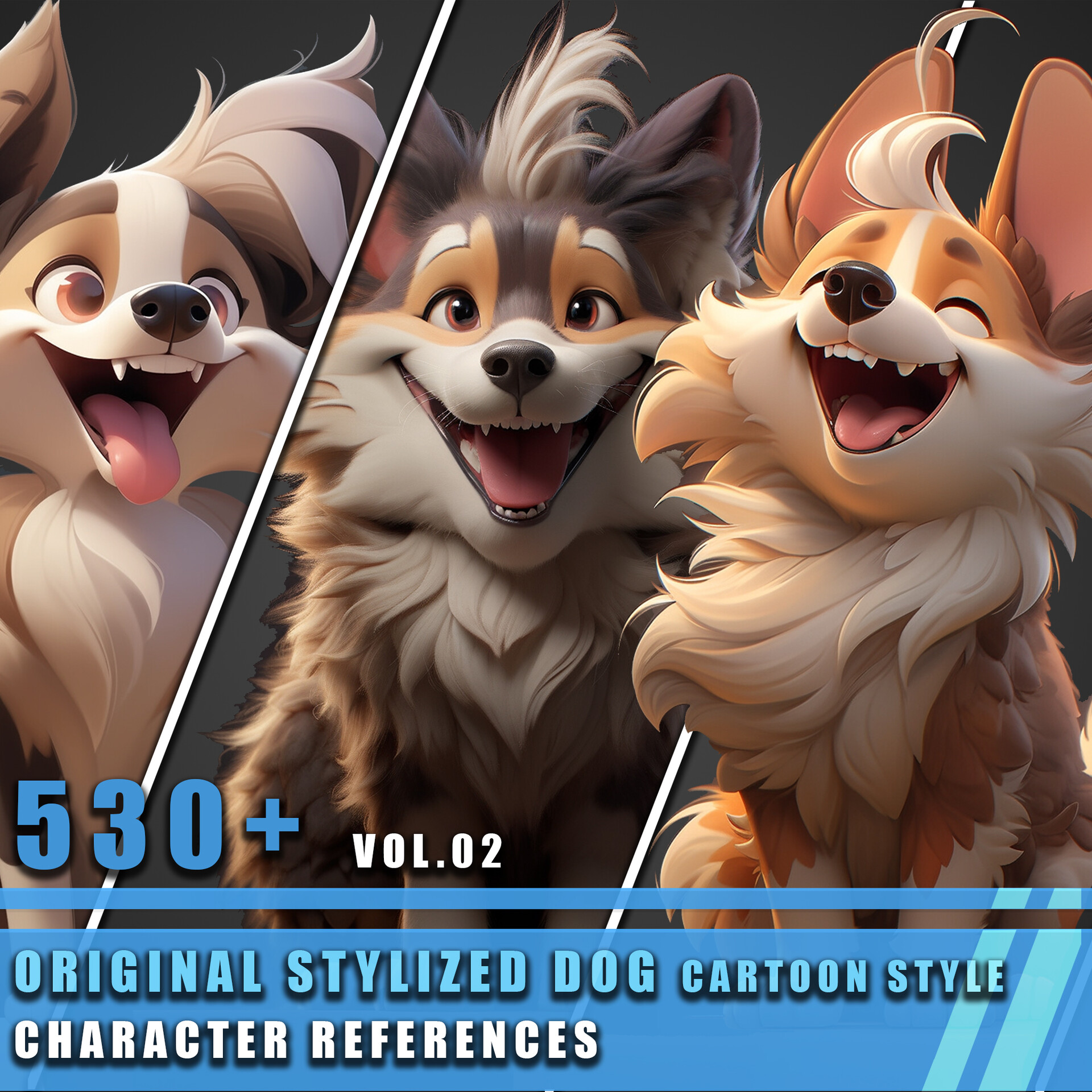 ArtStation - 530+ Original Stylized Dog Cartoon Style - Character ...