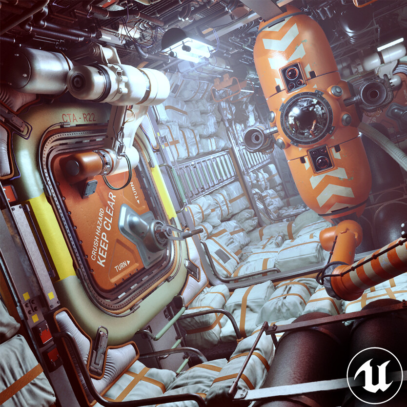 ArtStation - TRIMSHEET SCENE | S.S.S. Space Sorting Station - UE5