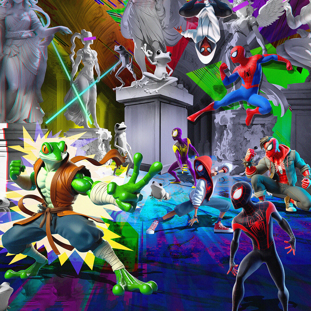 ArtStation - Spider-Man: Crossing into the Spider-Verse & master frog