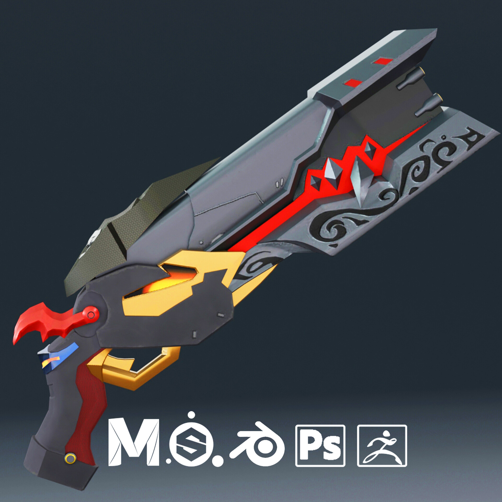 ArtStation - Reaper Dracula Shotgun (OverWatch model)