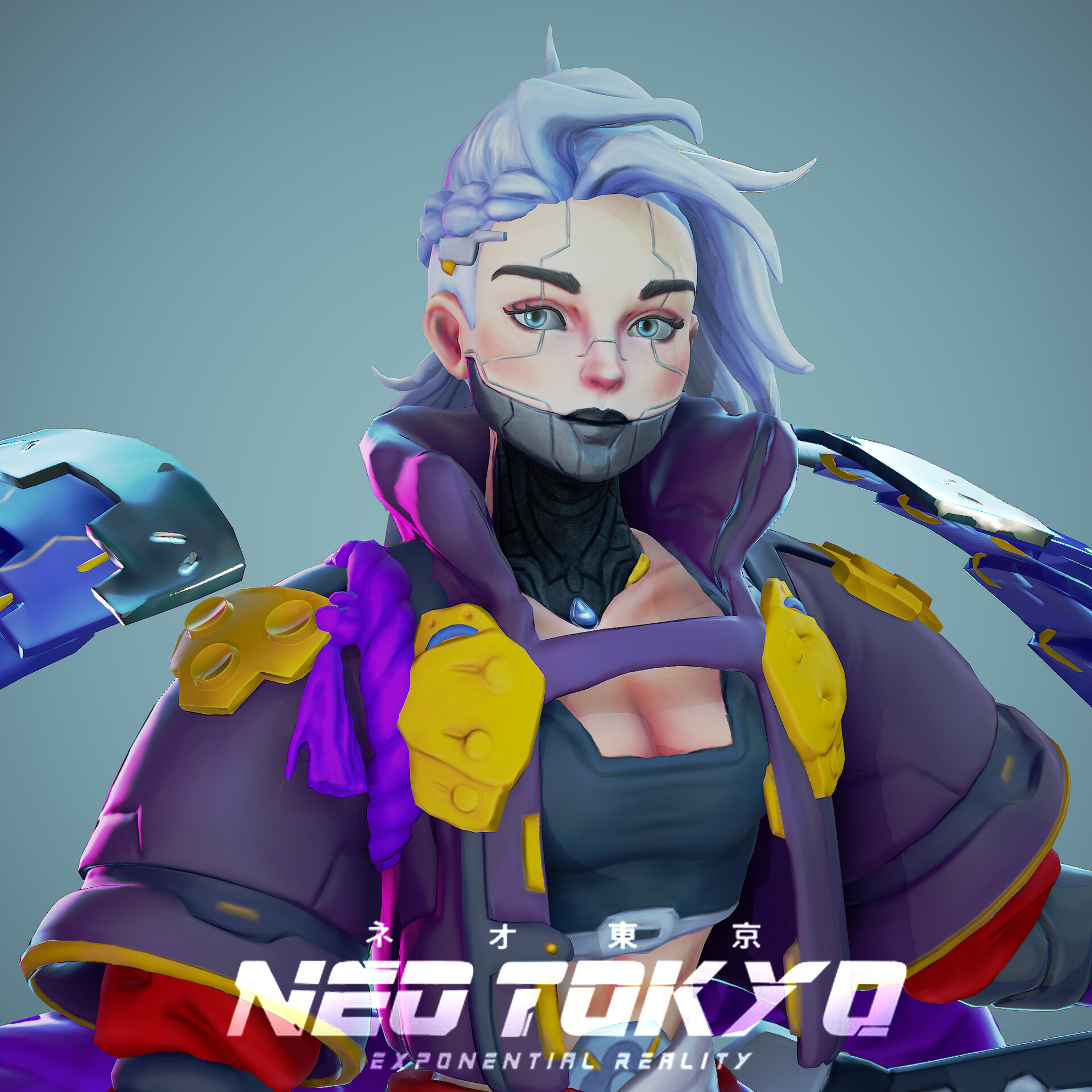 ArtStation - Neo Tokyo - Punk Samurai Cyberpunk(Game character real-time)