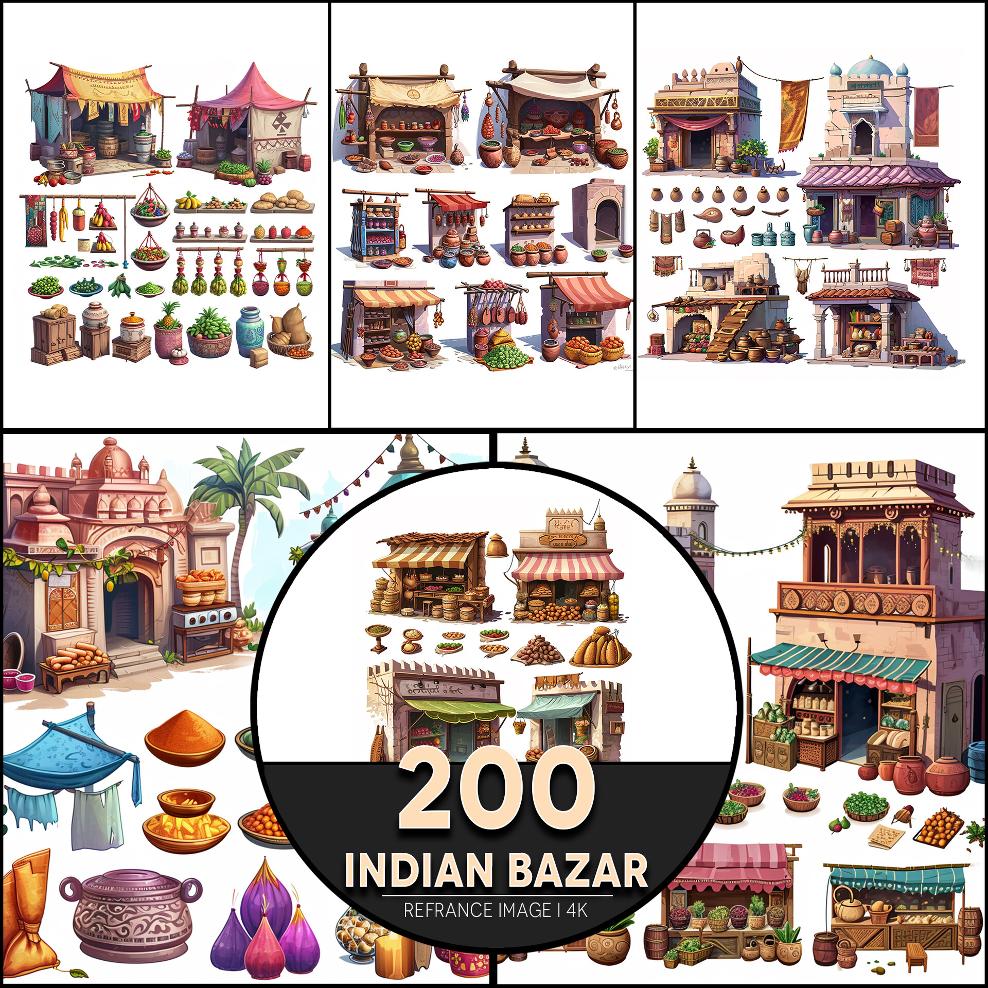 ArtStation - Indian Bazar 4K Reference/Concept Images
