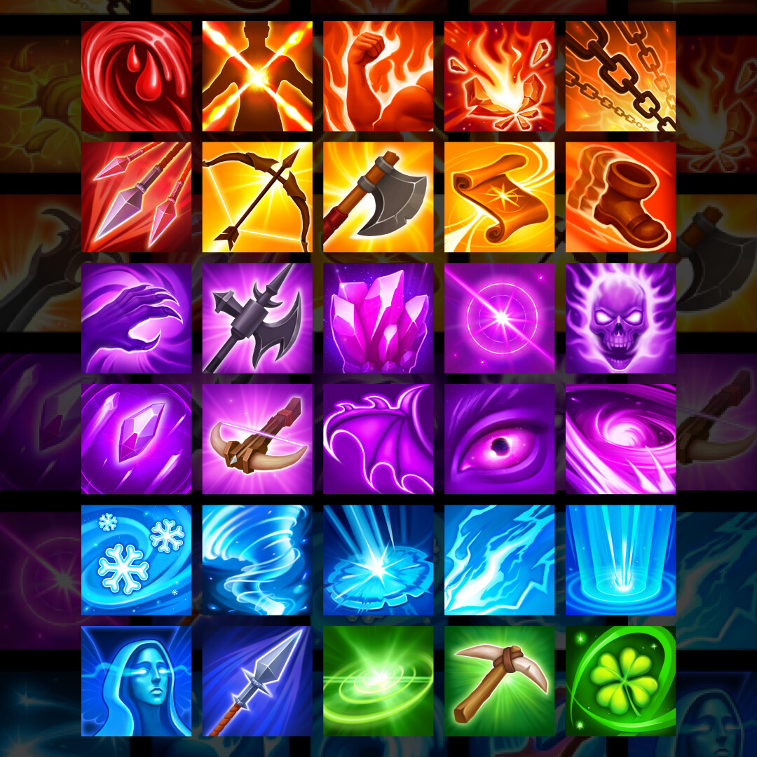 ArtStation - 2D Icons Skill & Spell Icon Pack